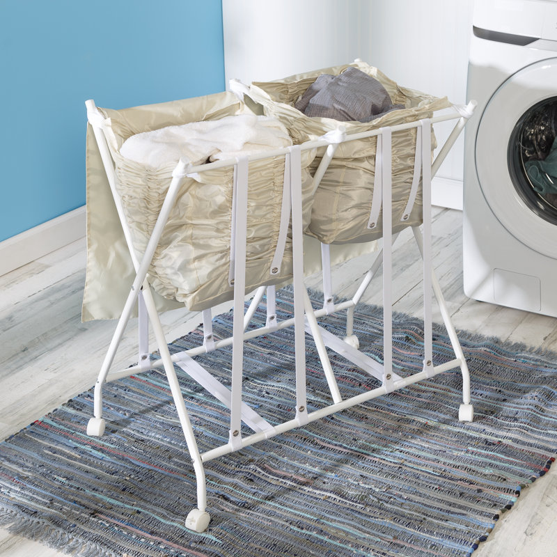 Double sorter laundry hamper store